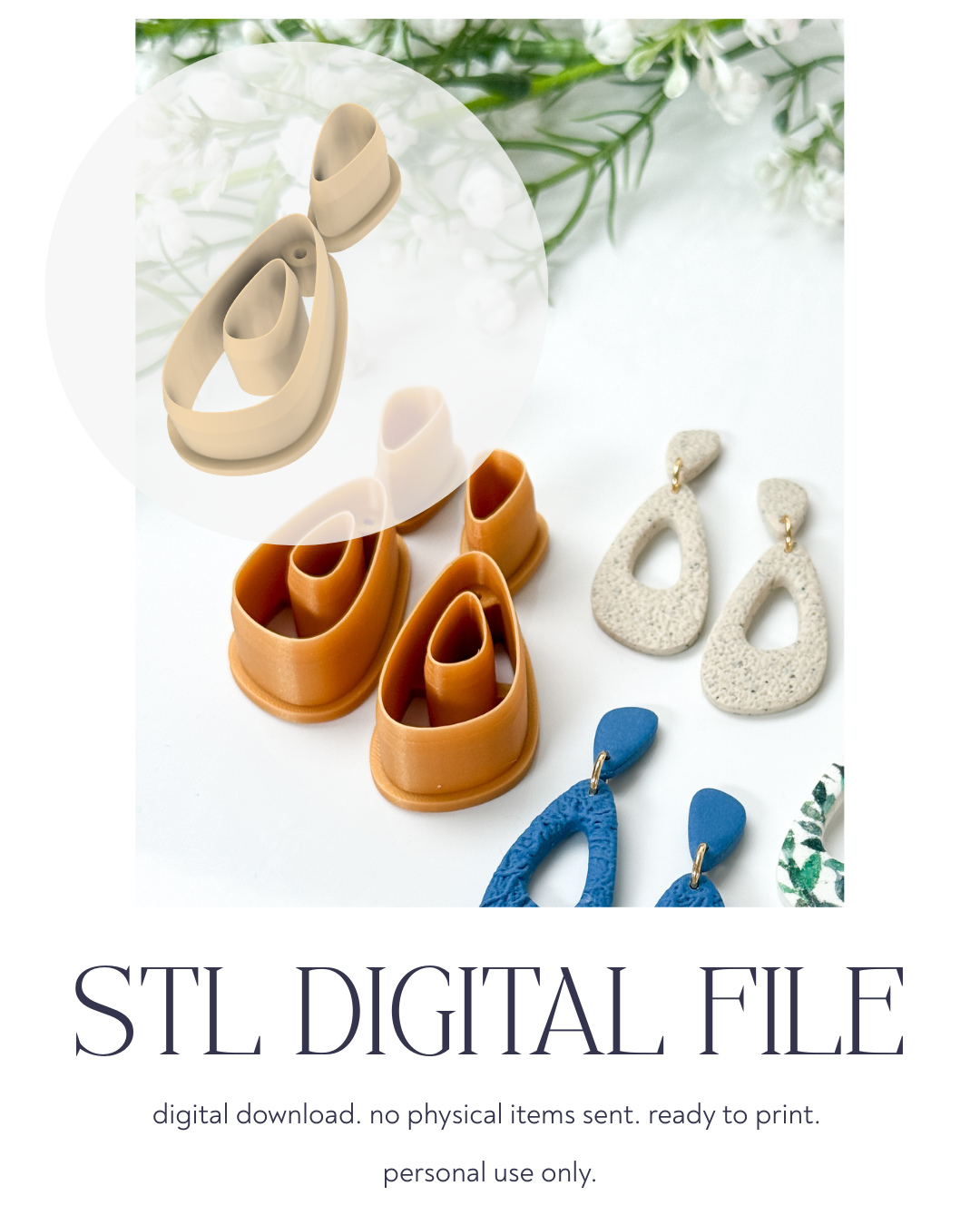 -STL Digital File- Duo Organic Triangle Donut with Drill Guides Polyme ...