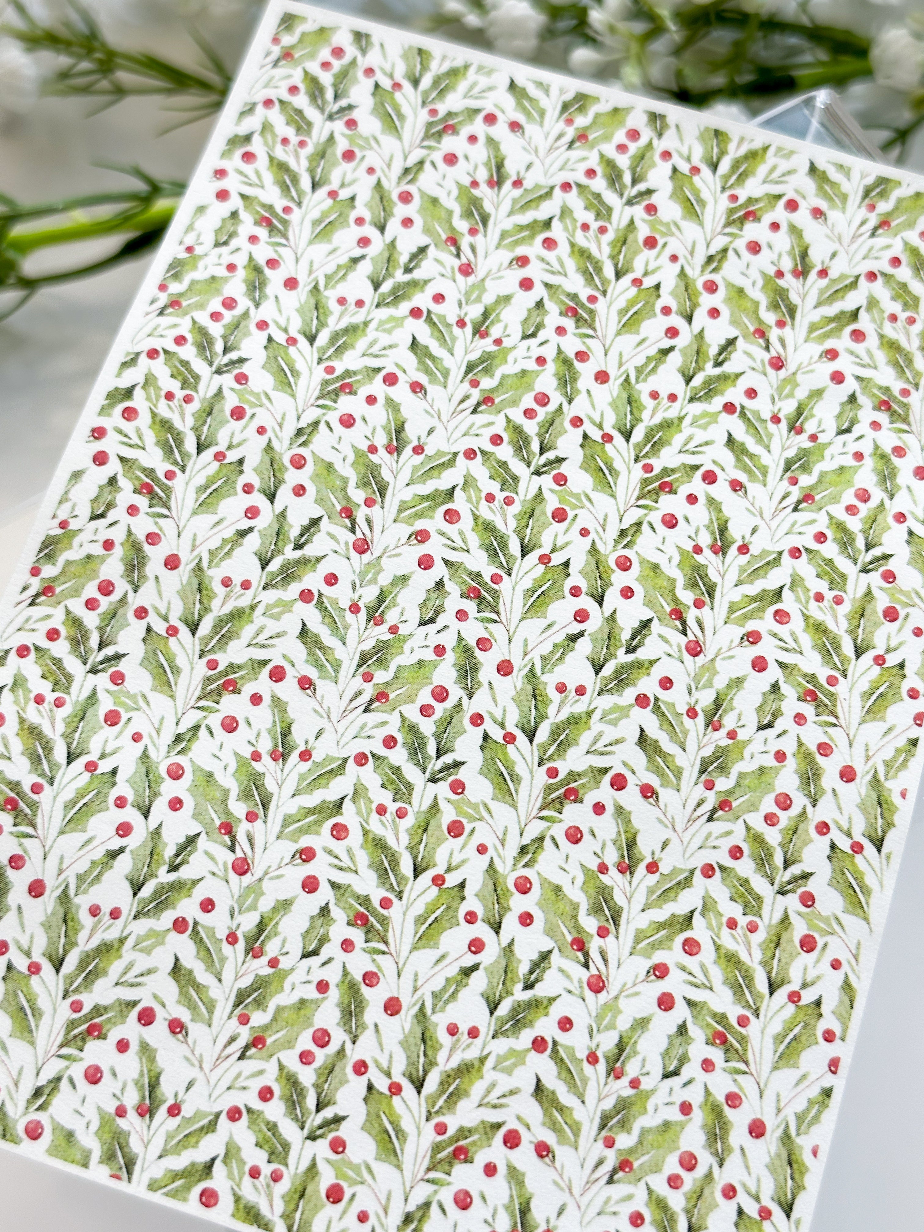 Transfer Paper 415 Holly Leaf | Image Water Transfer – Tera Clay